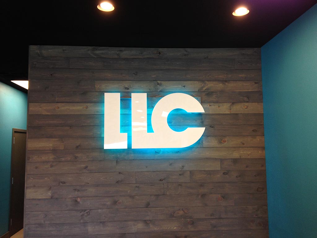 LED Halo Logo Signs for Businesses, Retail Stores or Office Interiors