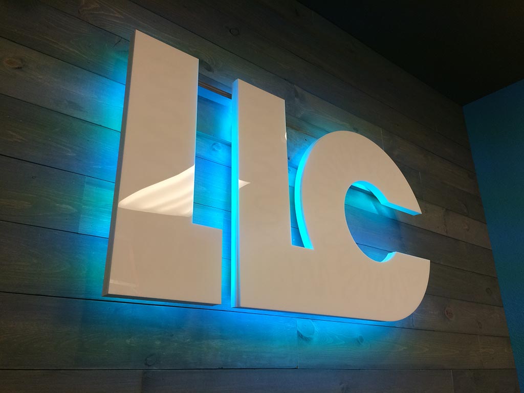 LED Halo Logo Signs for Businesses, Retail Stores or Office Interiors