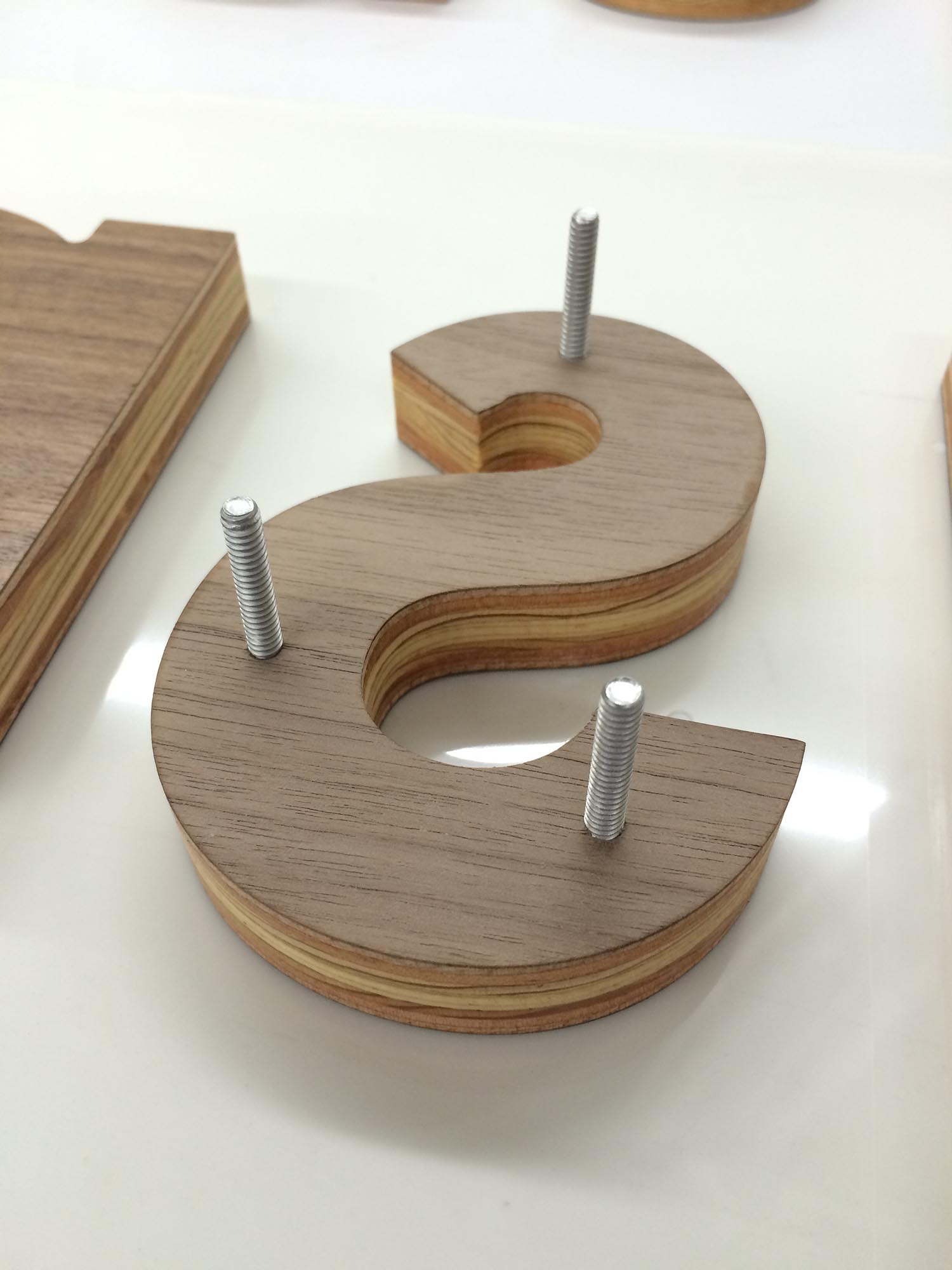 Architectural CNC Routed Laminated Wood Letters