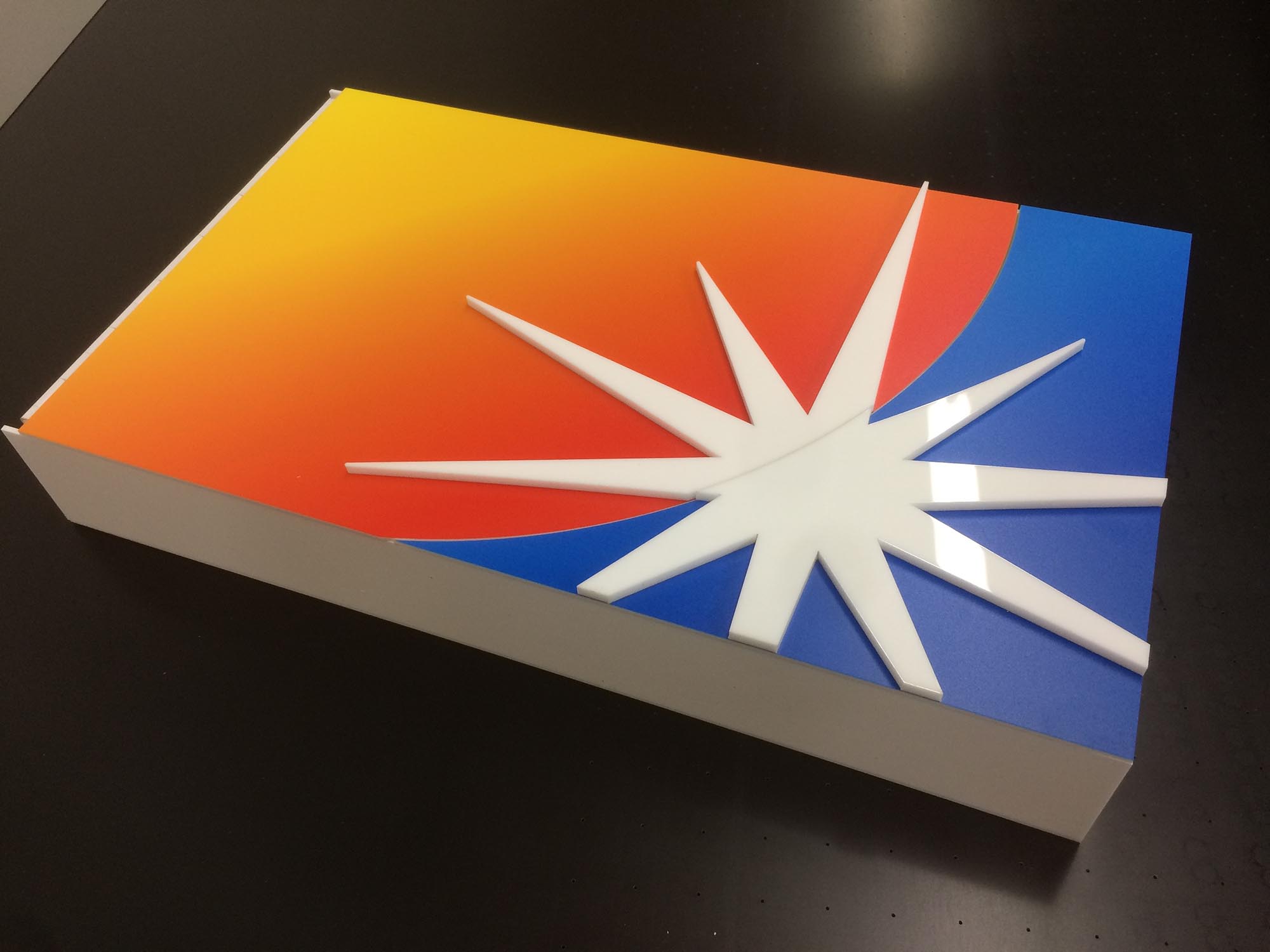 Direct Print Laser Cut Acrylic Box with Gorgeous Gradient Fills